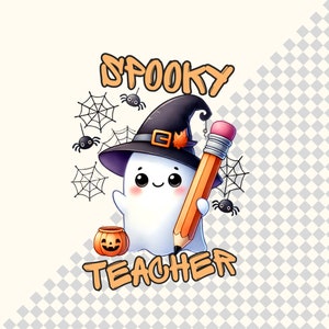 Spooky Teacher PNG, Halloween Png, Halloween Shirt Sublimation Design ...