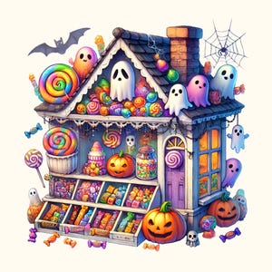 15 PNG : Halloween Candy Shop Clipart, Happy Halloween Clipart ...