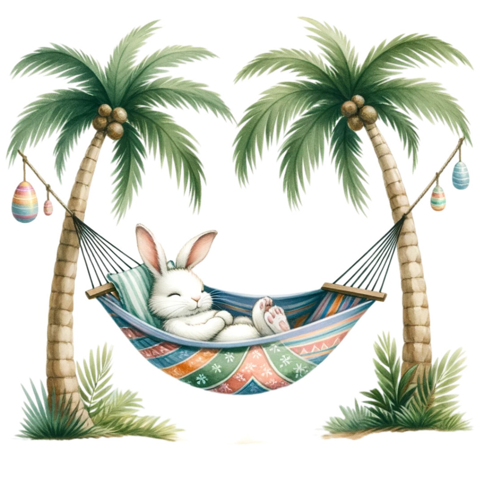 10 PNG Files : Watercolor Bunny Easter Png, Digital Download, Card ...