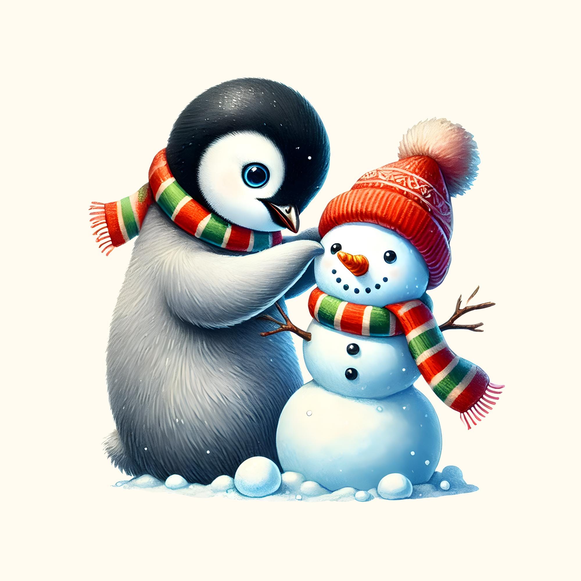 15 PNG : Winter Penguin, Cute Penguin Xmas, Winter Holiday Clipart ...