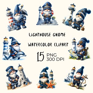 15 PNG Files : Watercolor Lighthouse Gnome Clipart, Gnome Clipart, Gnome Png, Gnome Clipart Png ...