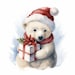 Set of Christmas Polar Bear Clipart 9 High Quality Jpgs, Merry ...