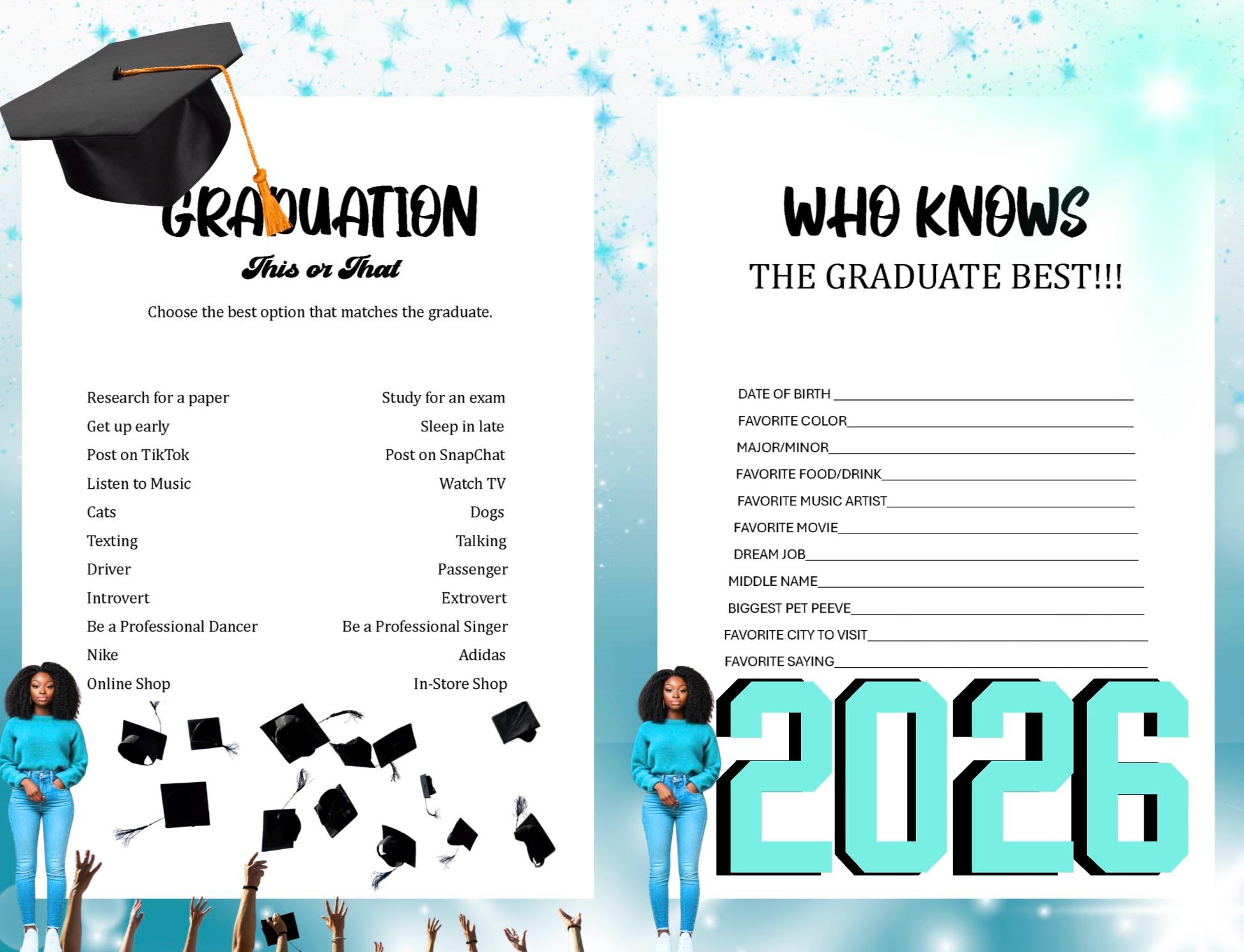 2026 Graduation Booklet Template | Editable High School Graduation ...