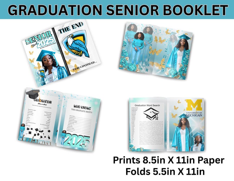 2026 Graduation Booklet Template | Editable High School Graduation ...