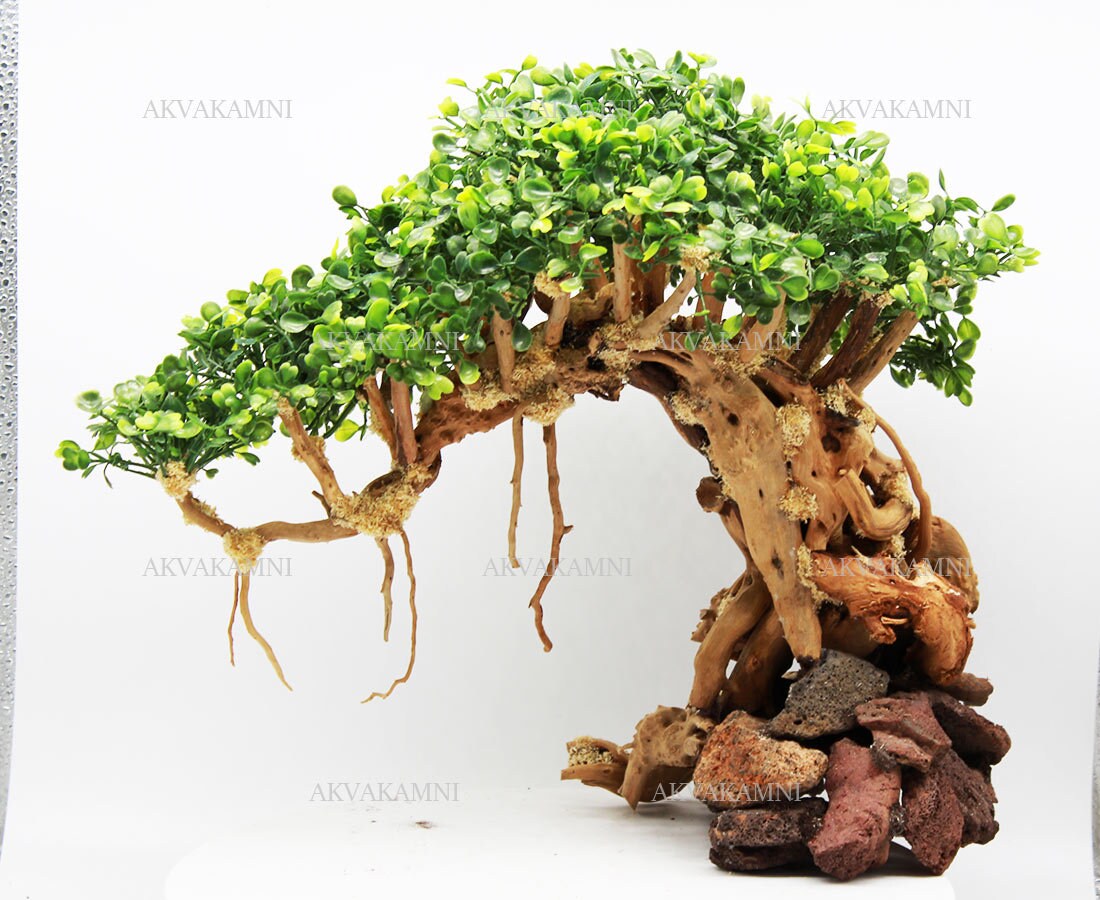 Aquarium Tree With Artificial Leaves, Aquarium Aquascape, Bonsai ...