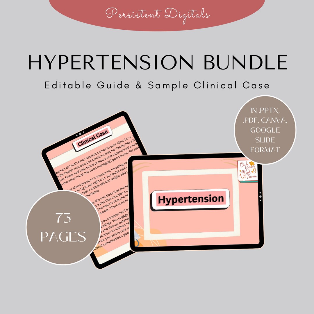 Hypertension Bundle Guide & Case Presentation High Blood Pressure ...