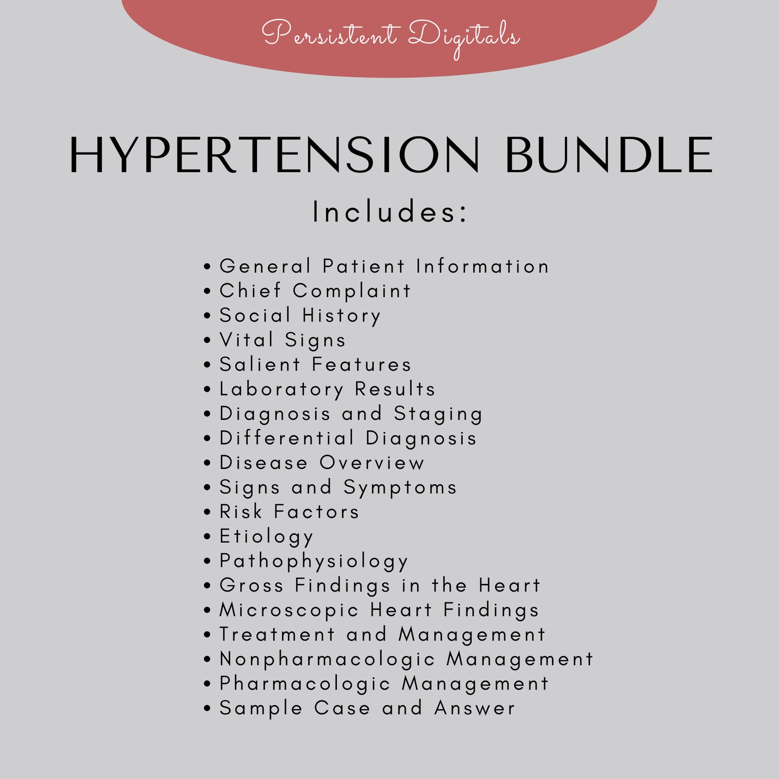 Hypertension Bundle Guide & Case Presentation High Blood Pressure ...