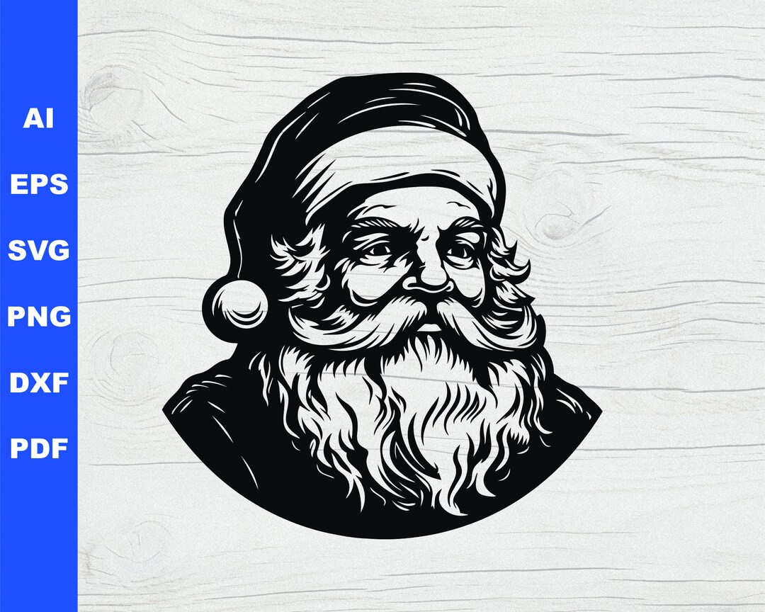 Retro Santa Claus SVG File, Santa Claus PNG, Santa Claus Digital File ...