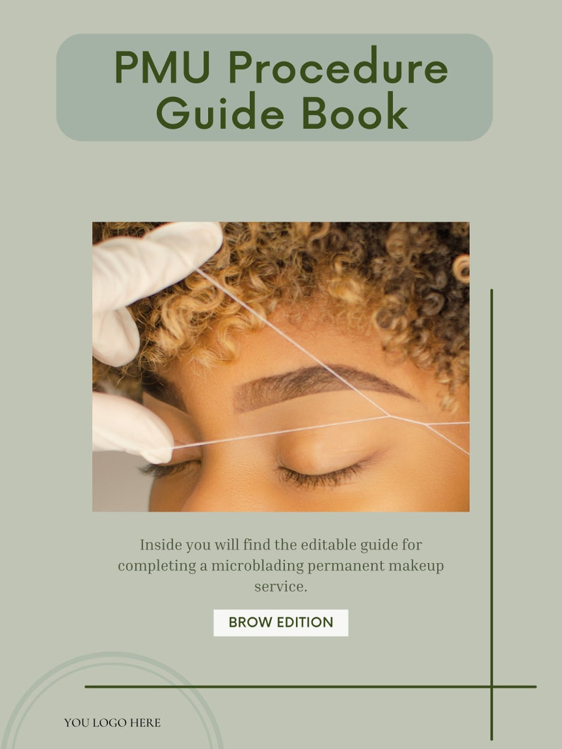 Editable Microblading Procedure Guidebook - Etsy