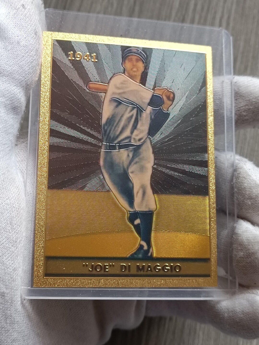 Famous Baseball Player JOE DIMAGGIO 1941 Collectible Card 24k Gold ...
