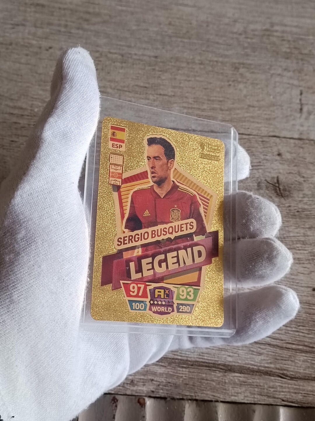 Panini Card of the Famous Footballer Sergio BUSQUETS 24 Carat Gold ...