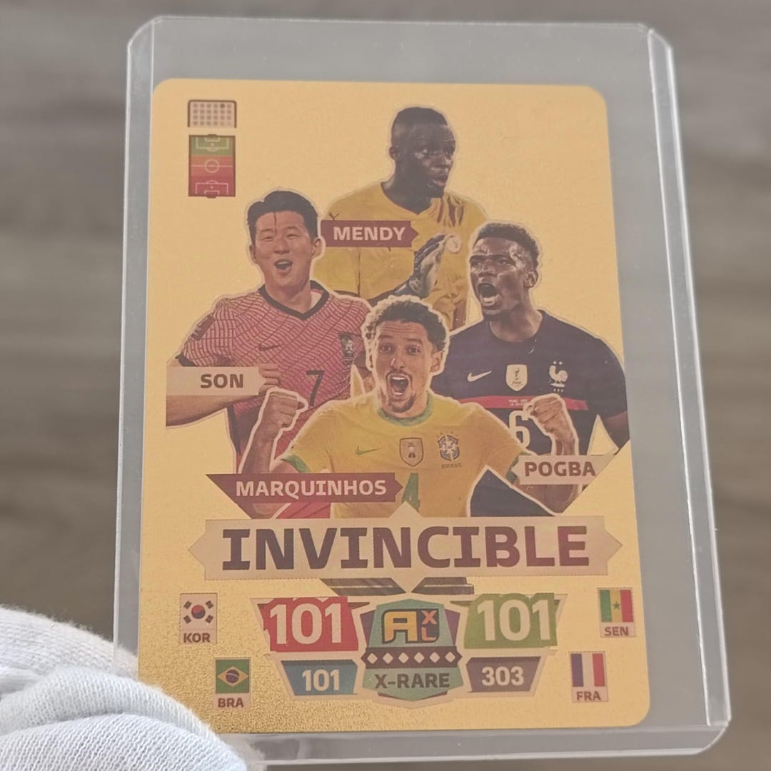 Panini Card of Famous Footballers Mendy Son Marquinhos Pogba the ...