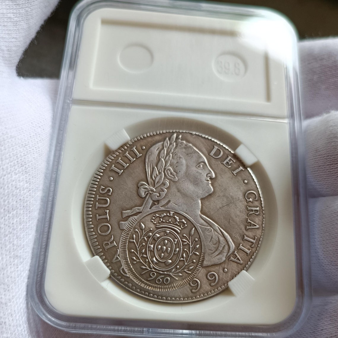 8 Reales of Carlos IV 1799 Colonial Milled Coinage Marking Reproduction ...
