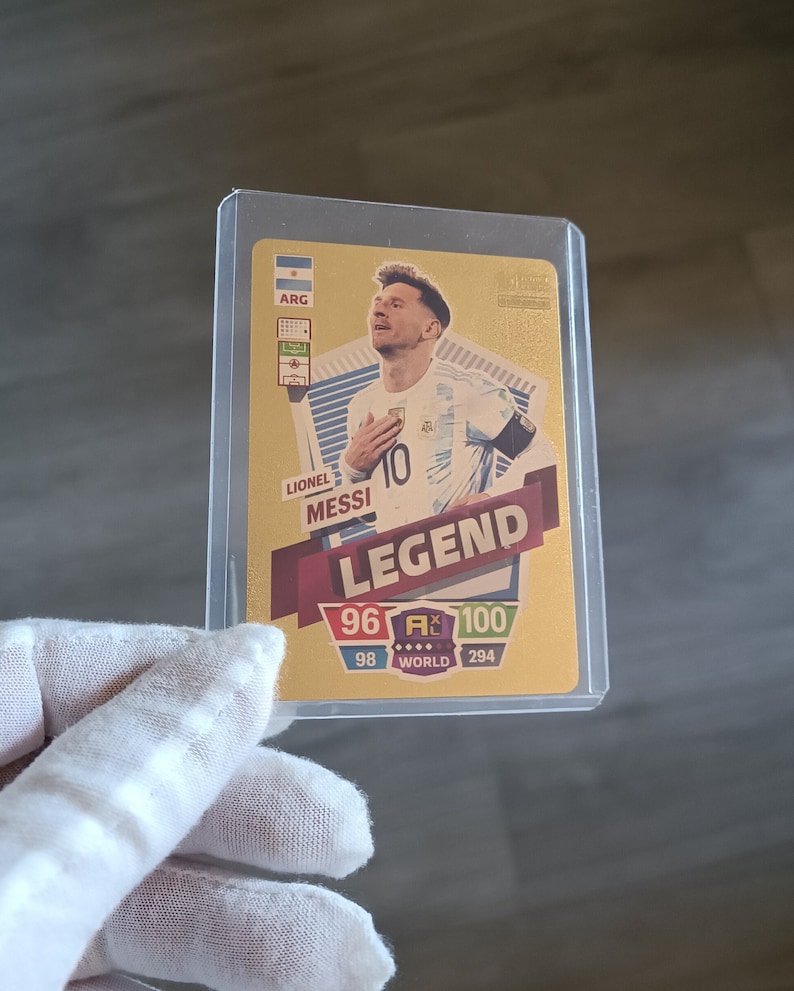 Panini Card of the Famous Footballer Lionel Messi 24 Carat Gold Plated ...