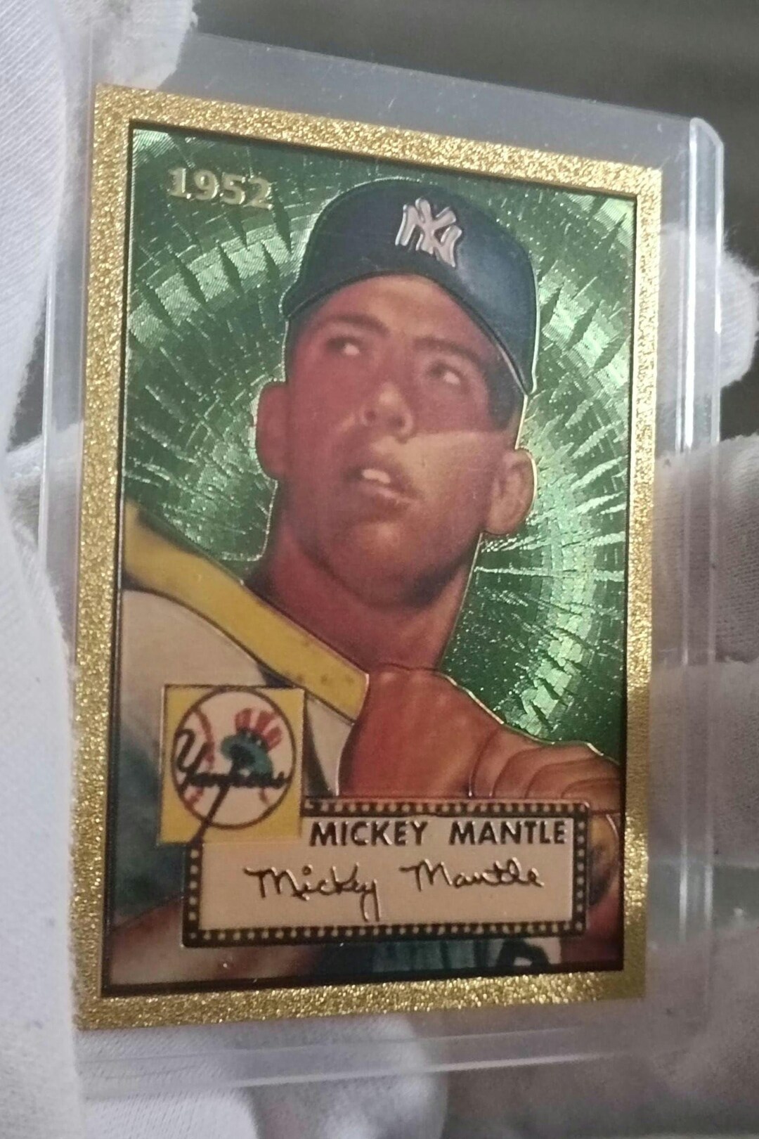 Famous Baseball Player Mickey Mantle 24k Gold Plated Collectible Card ...