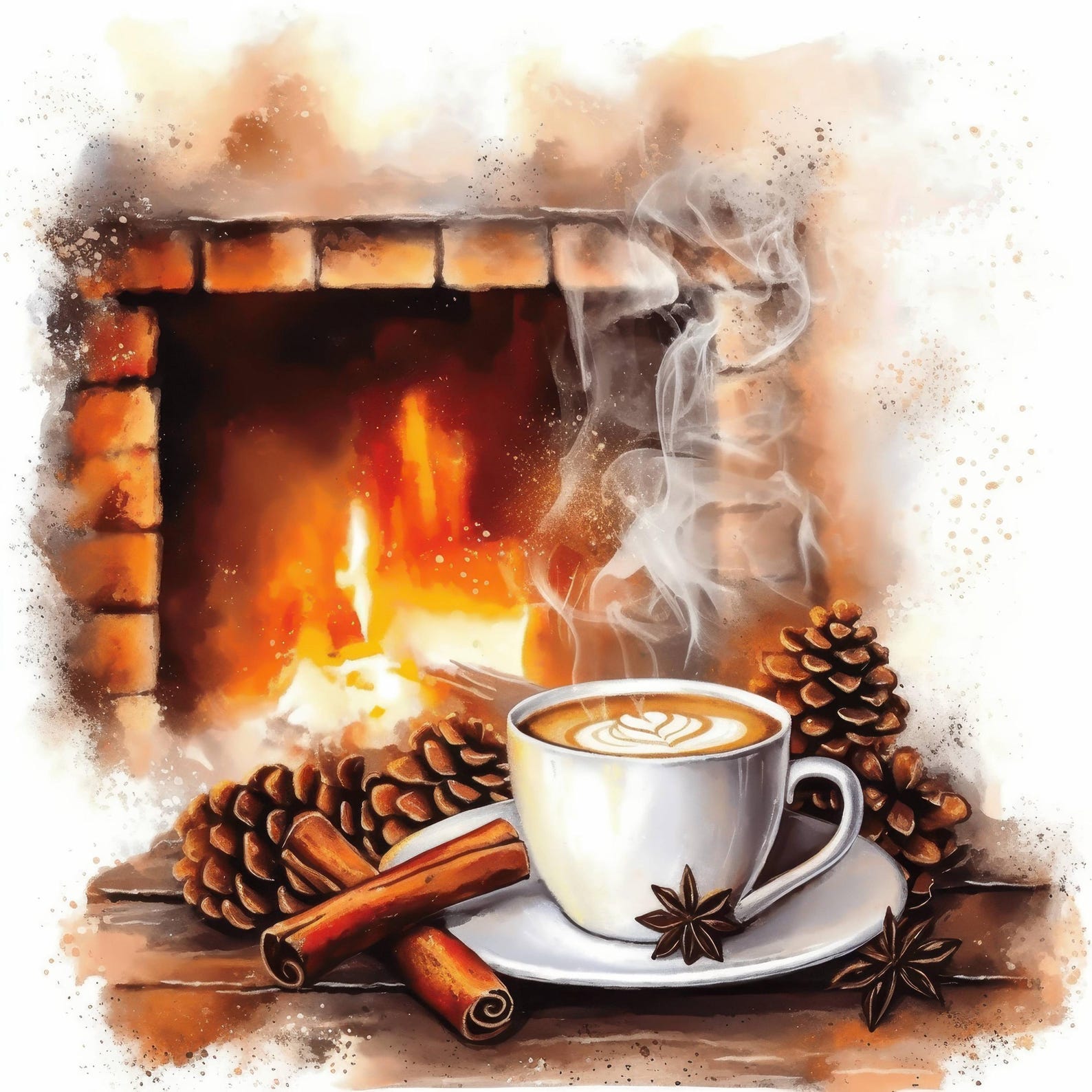12 Cozy Hot Chocolate Clipart Bundle, Winter Drink Illustration ...