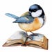 12 Bird Reading Book Clipart Set, Whimsical Illustrations, Printable ...