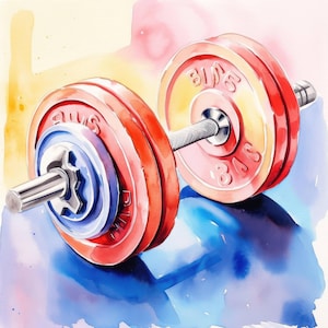 16 Dumbbell Workout Clipart Bundle, Fitness Gym Illustrations ...