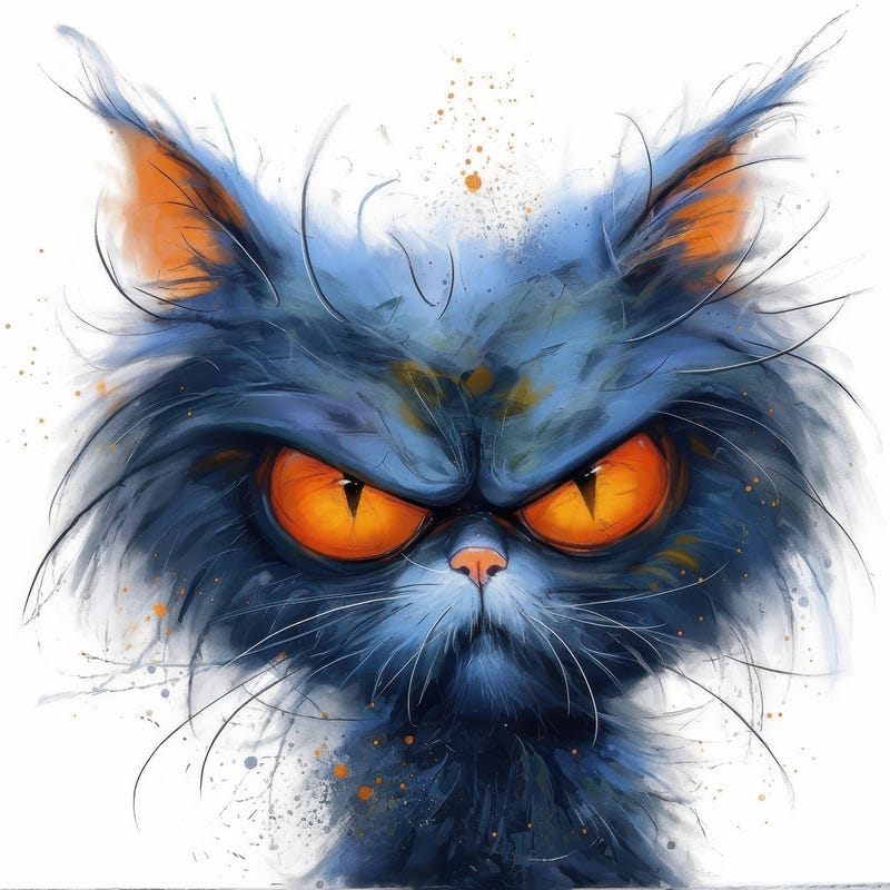 Evil Cat - Etsy
