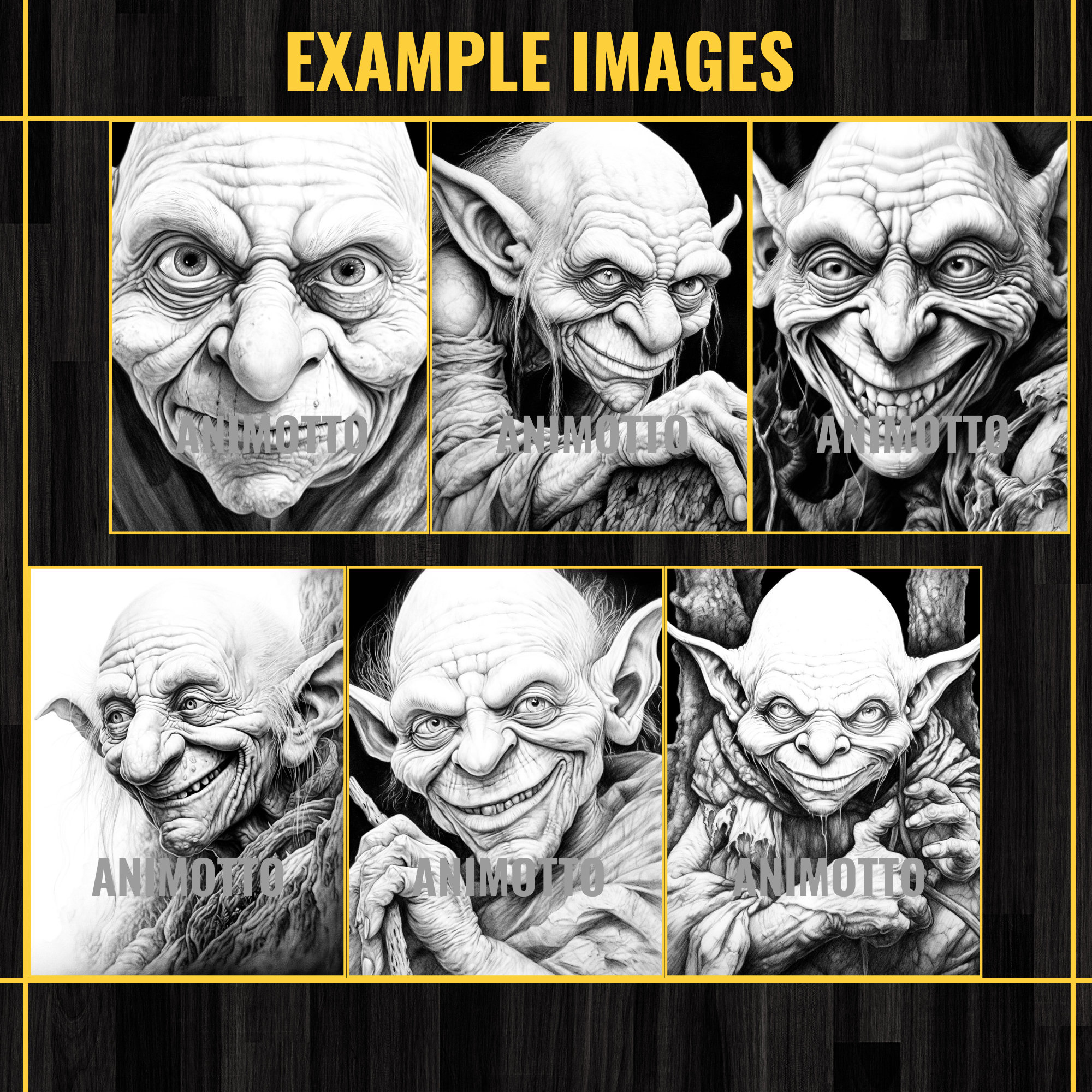 75 Realistic Goblins Coloring Book Printable PDF Goblin - Etsy