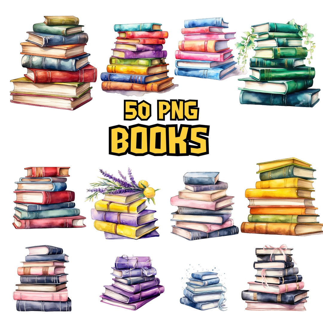 Watercolor Books Clipart | Painted Book Clipart | Book, Reading ...
