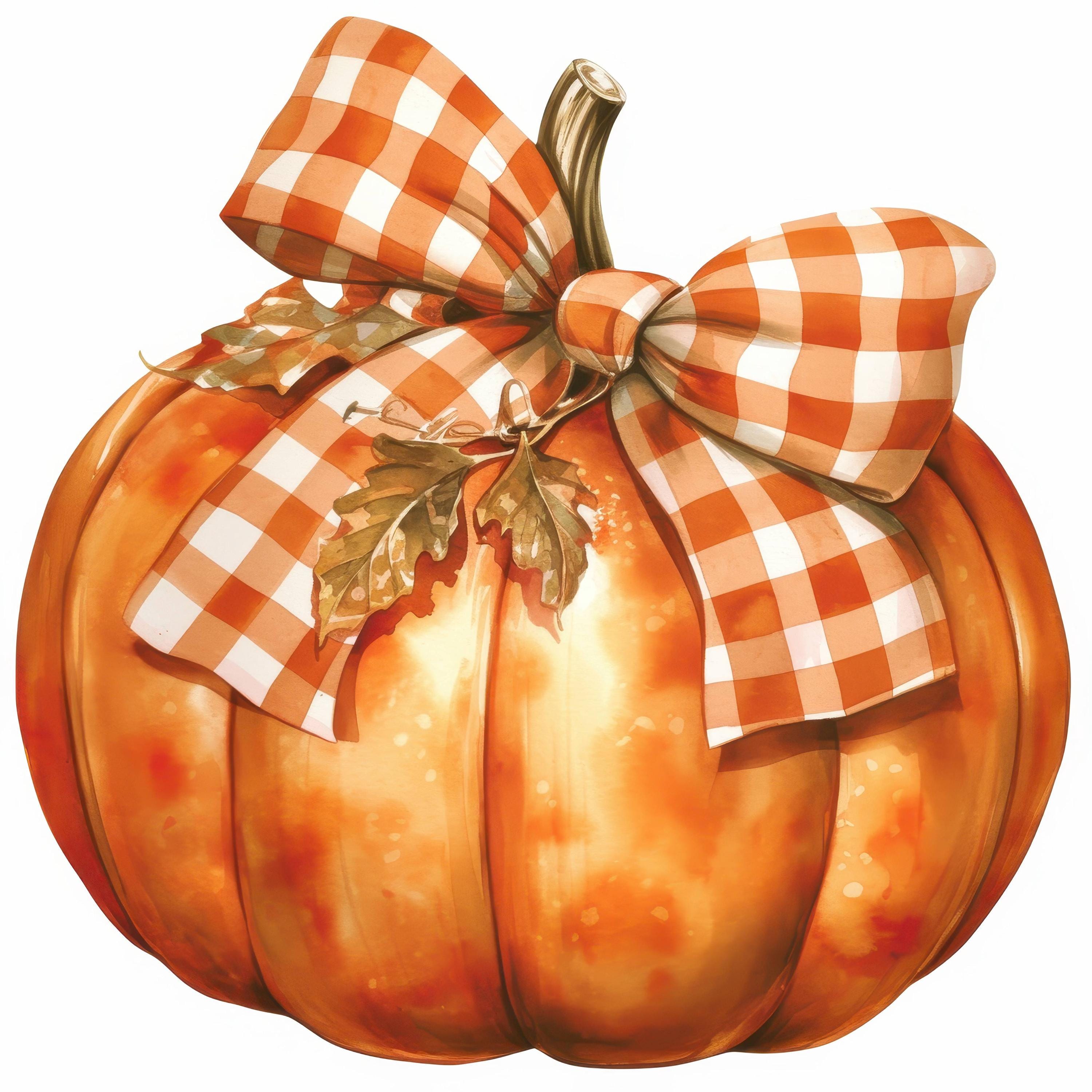 13 Halloween Pumpkin Clipart Bundle, Printable Watercolor Halloween ...