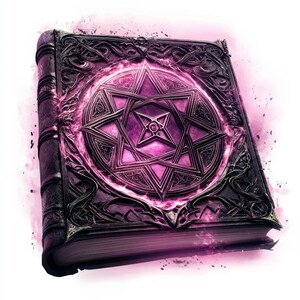 16 Pink Magic Spellbook Clipart Bundle, Printable Watercolor ...