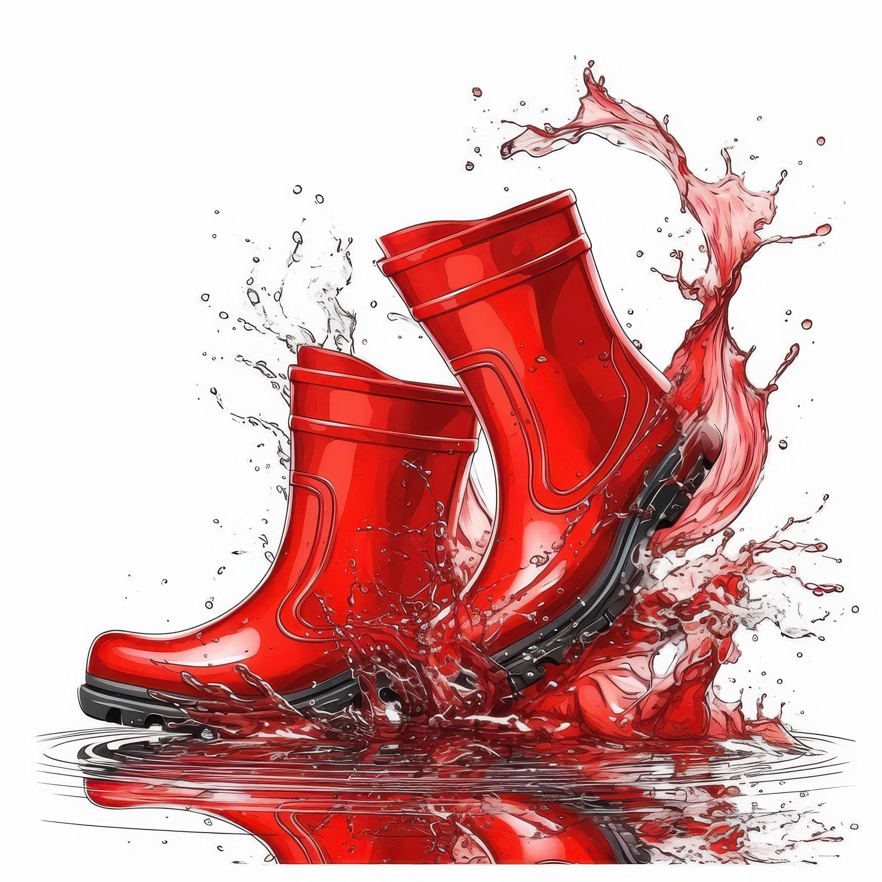18 Colorful Rain Boots Clipart Bundle, Rain Boots Illustrations ...