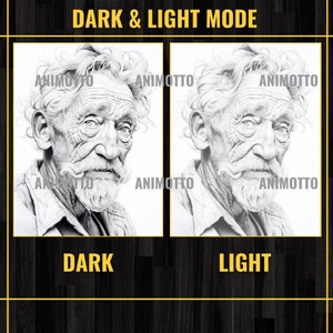 Old Gentlemen 95 Coloring Page Book, Adults Kids - Grayscale Coloring ...