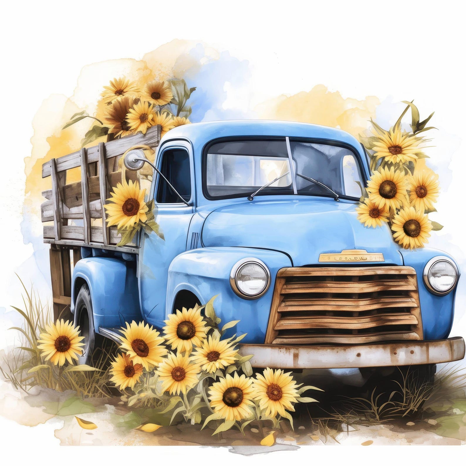 13 Rustic Farm Truck Clipart Bundle, Vintage Truck Illustrations ...
