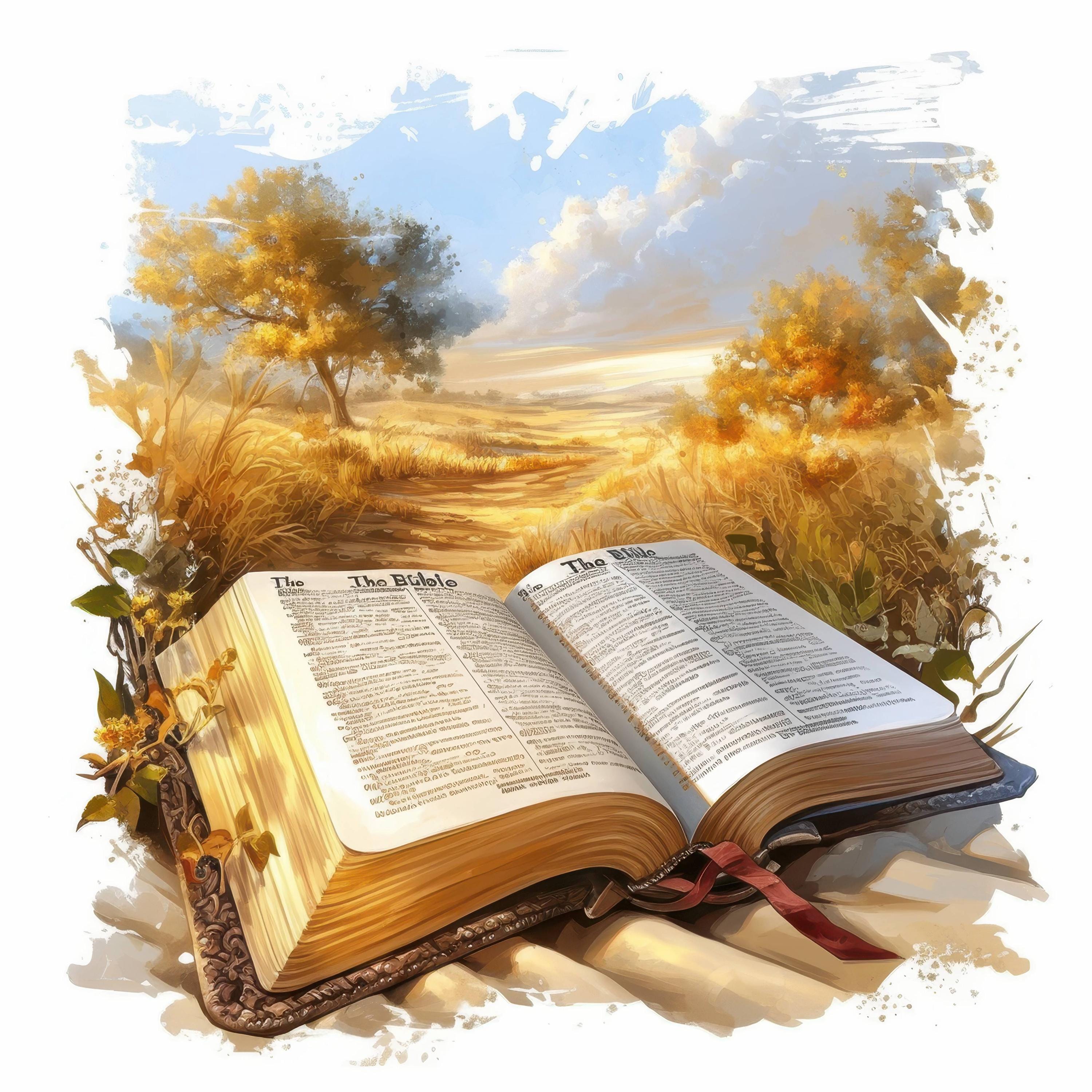 10 Holy Bible Clipart Bundle, Holy Book Images Illustrations, Printable ...