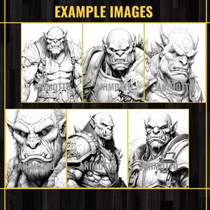 70 Fierce Orcs Coloring Page Book, Adults Kids Instant Download ...