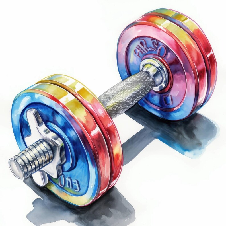 16 Dumbbell Workout Clipart Bundle, Fitness Gym Illustrations ...