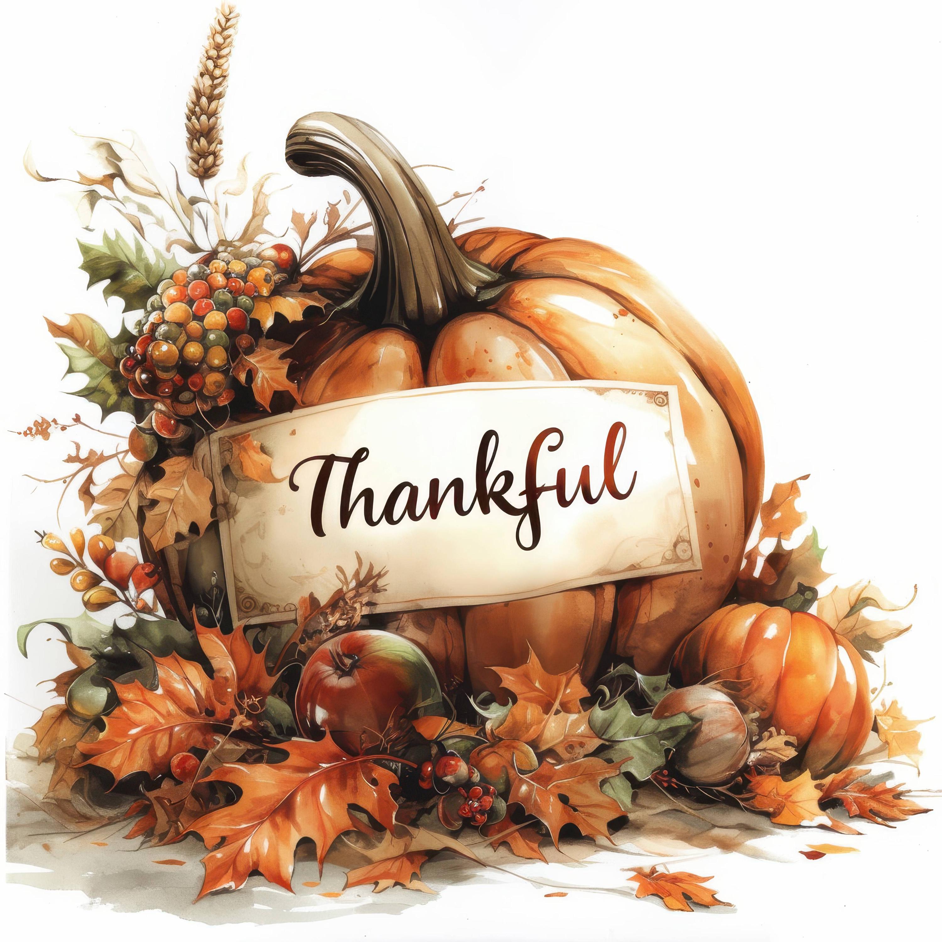 10 Fall Thanksgiving Clipart Bundle 2, Fall Harvest Illustration ...