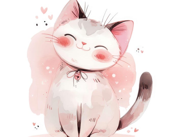Cute Cat Clip Art, Kittens Cliparts High Quality Jpgs for Commercial ...