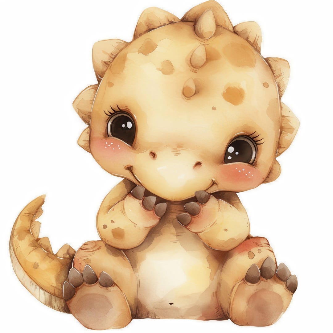 10 Golden Dinosaur Clipart Bundle, Nursery Dinosaur Illustrations ...