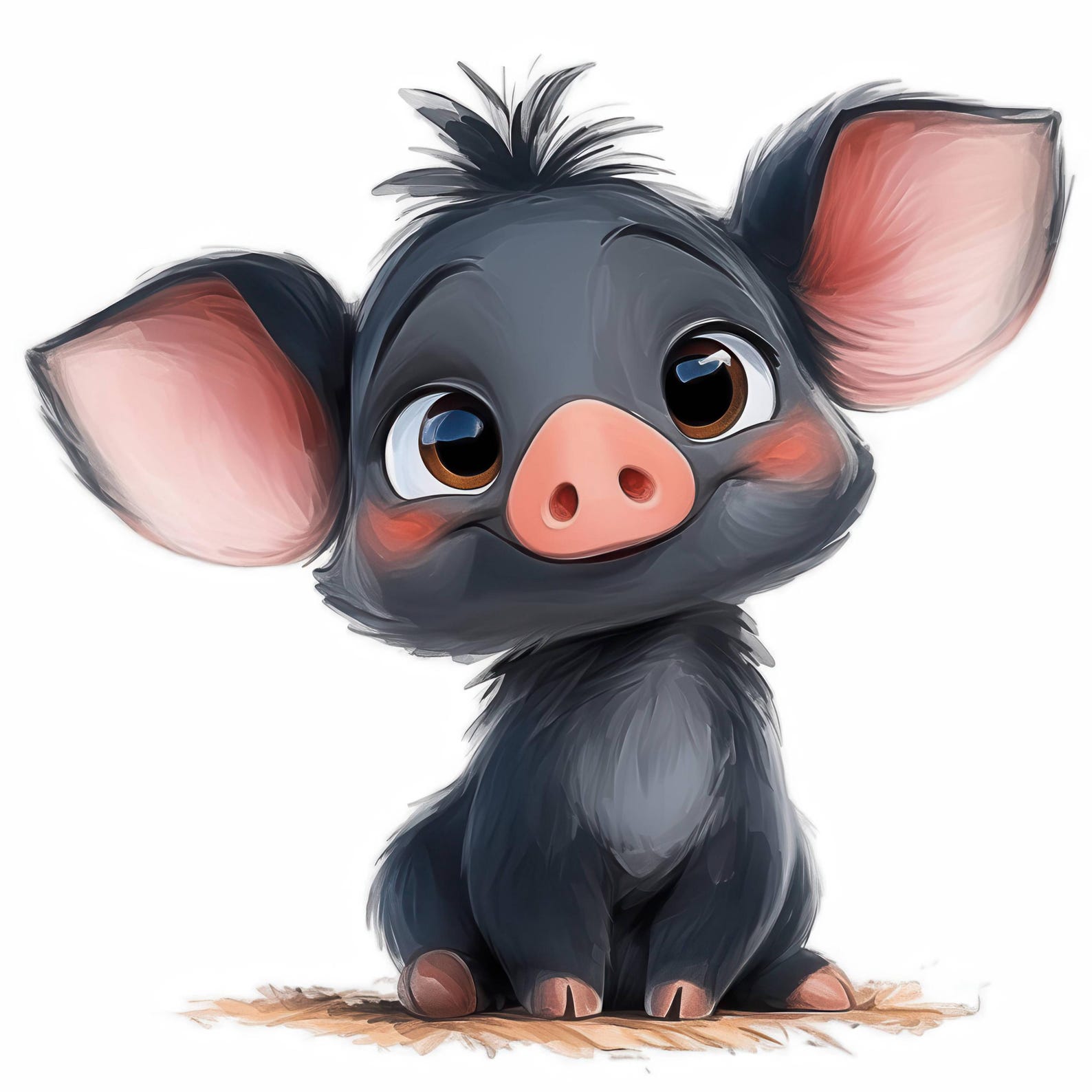 13 Cute Baby Piglets Clipart Bundle, Printable Watercolor Nursery Pig ...