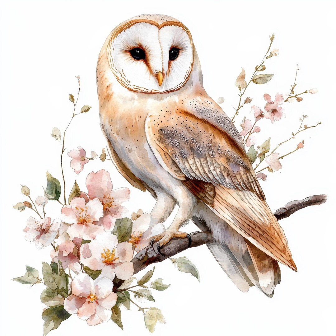 10 Snow Owl Clipart, Barn Owl Clipart, Cute Owl, Digital Clipart ...