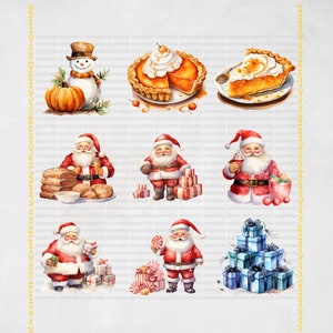 Watercolor Hallothanksmas Clipart Bundle, Halloween, Christmas ...