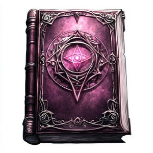 16 Pink Magic Spellbook Clipart Bundle, Printable Watercolor ...