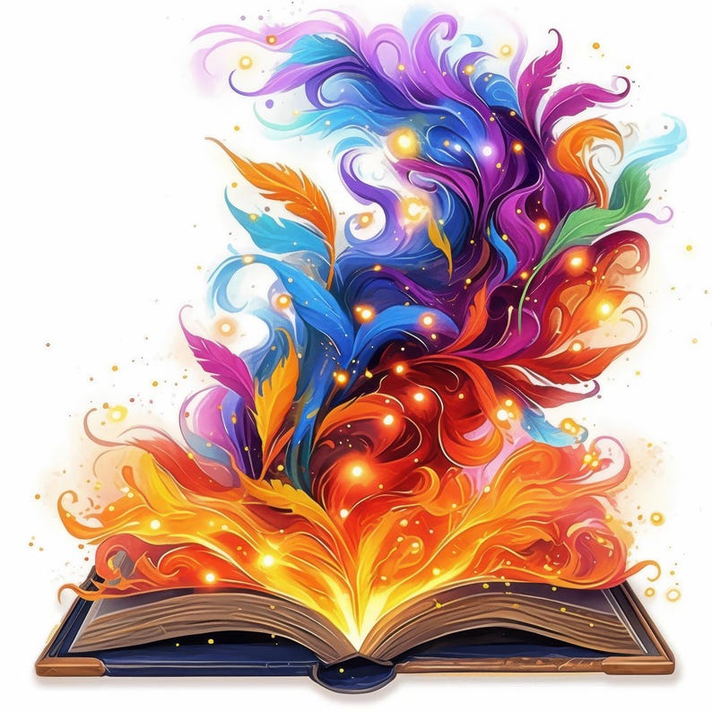 20 Intricate Open Book Clipart Bundle, Printable Watercolor Book ...