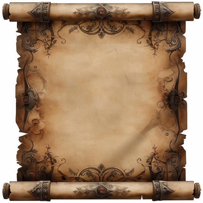 14 Fantasy Scrolls Clipart Bundle, Medieval Paper Illustrations ...