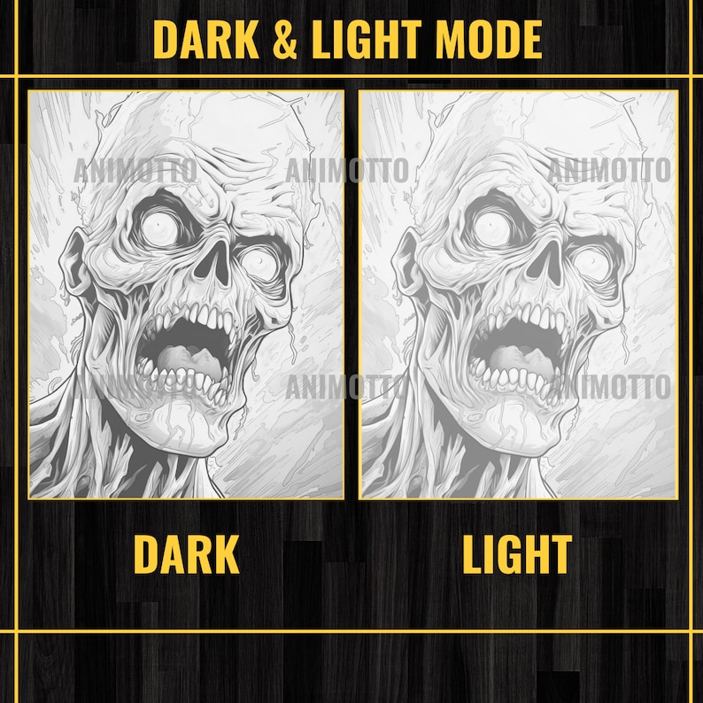 Creepy Zombies 35 Horror Coloring Page Book, for Adults and Kids ...