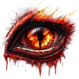 22 Red Fantasy Eyes Clipart Bundle, Printable Watercolor Monster Eyes ...