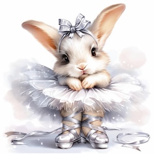 11 Bunny in Dress Clipart Bundle, Rabbit Dress Illustrations, Printable ...