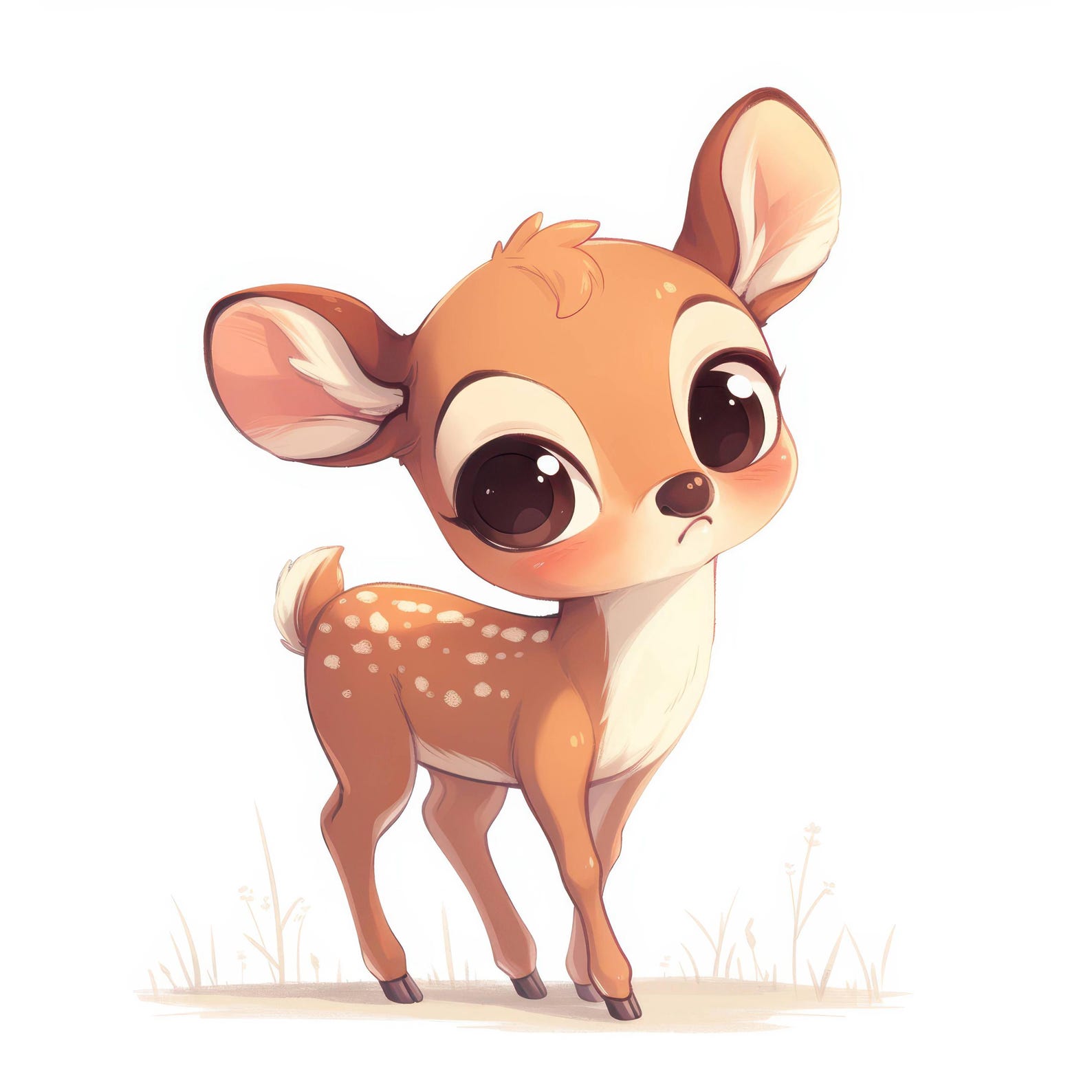 14 Cute Kawaii Baby Fawn Clipart Bundle Little Fawn Images Printable