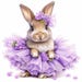 11 Bunny in Dress Clipart Bundle, Rabbit Dress Illustrations, Printable ...