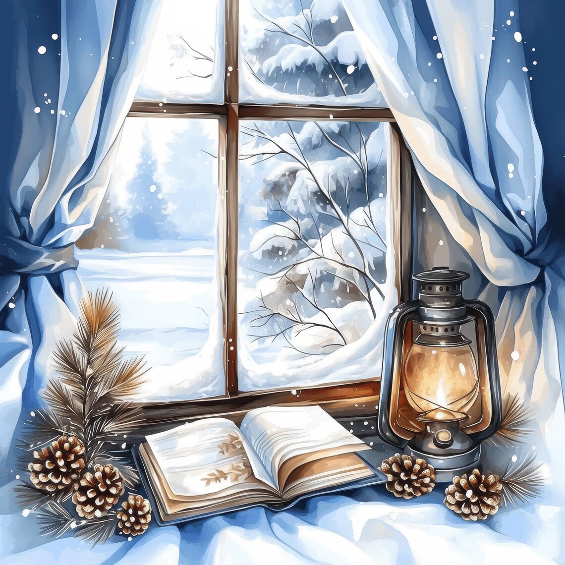 13 Merry Christmas Clipart Bundle, Holiday Card Making Prints ...
