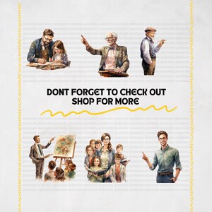 Watercolor Teacher Clipart Bundle, Back to School Clipart Illustrations ...