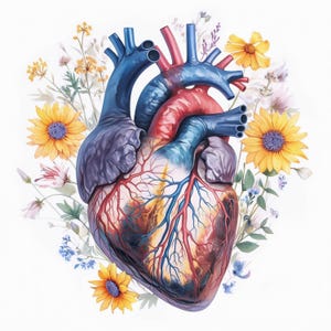11 Spring Hearts Clipart Bundle,summer Heart Print Illustrations ...